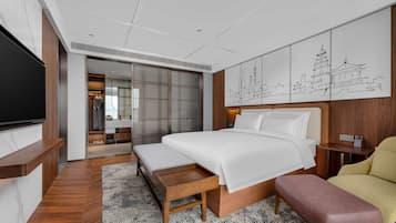 Suite Executiva | Roupa de alta qualidade, edredões de penas, minibar grátis