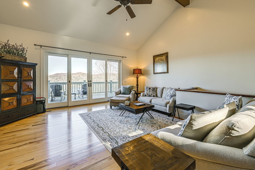 Hot Tub & Water Views: Lake Glenville Home! - Highlands