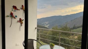 Cabana de Madeira Familiar, 1 quarto, vista para a montanha | Terraço/pátio interior