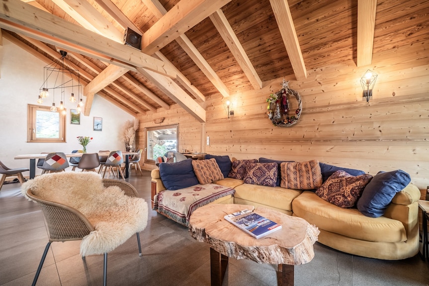Chalet "Le Ber Abbay" Avec Vue Sur La Montagne, Terrasse Privée Et Wi-fi - Abondance