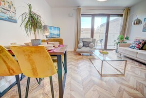 Apartamento | 1 quarto, cortinas blackout, ferros/tábuas de passar roupa