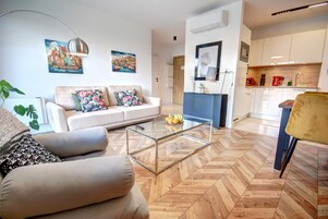 Apartamento | 1 quarto, cortinas blackout, ferros/tábuas de passar roupa