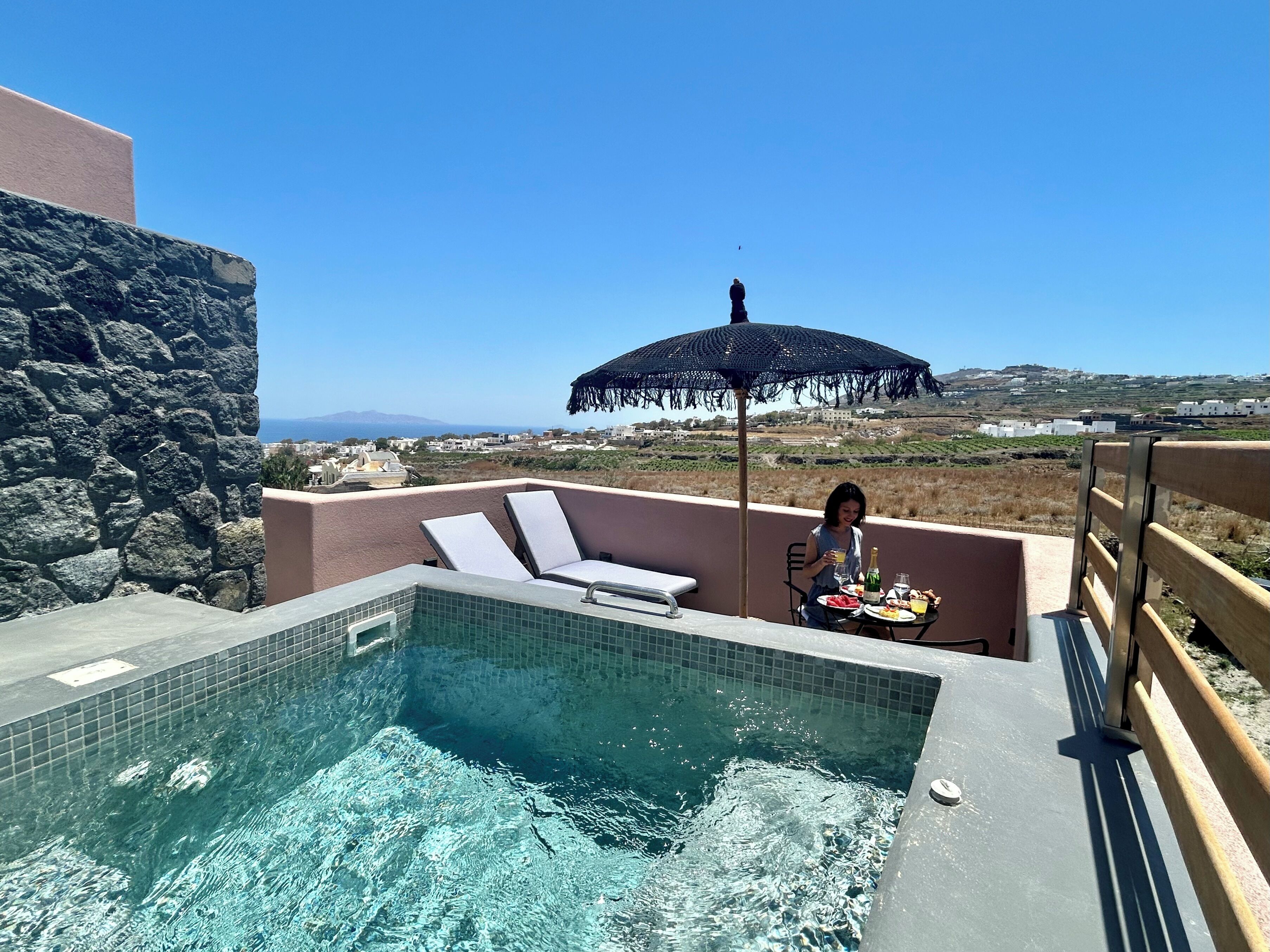 Signature Villa, Outdoor Jacuzzi, Sea View | Banheira de hidromassagem particular