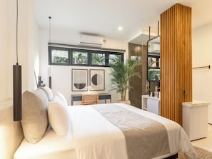 Apartamento premier | 1 quarto, ferros/tábuas de passar roupa, Wi-Fi de cortesia