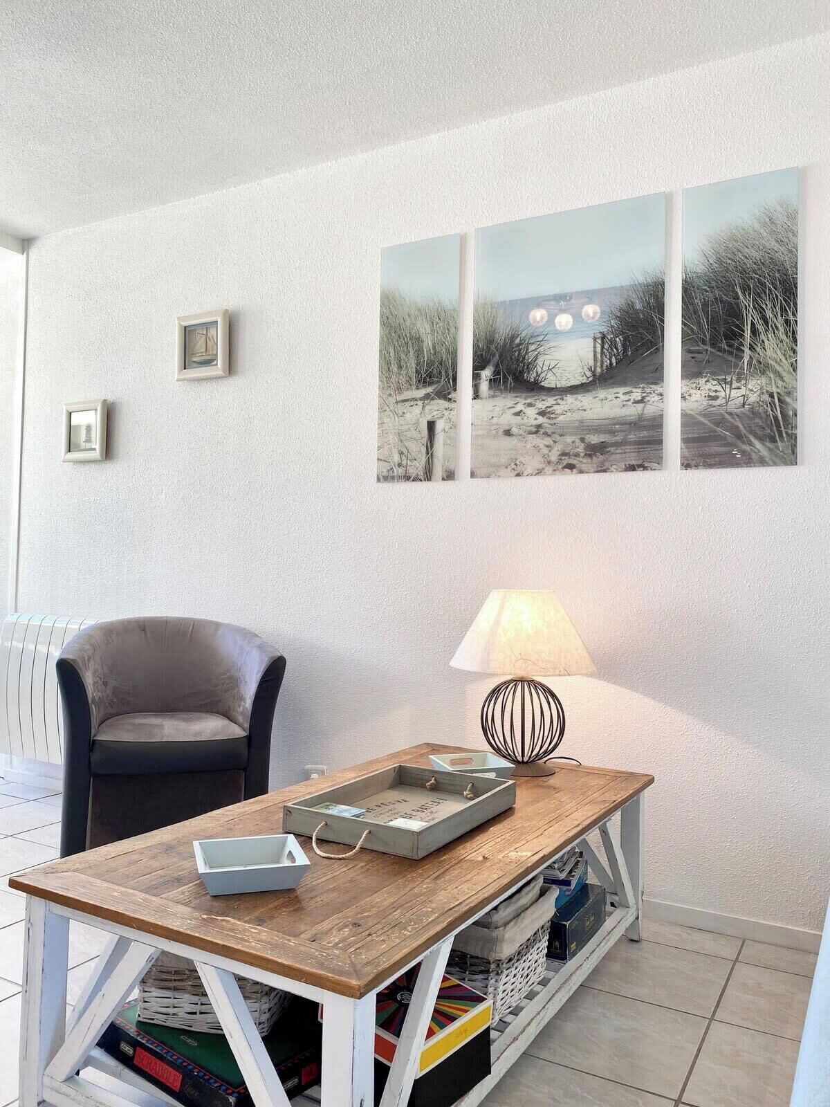 Superbe T3 Cosy Vue Mer 180 - Groix