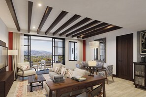 Suíte (Master Parroquia) | Área de estar | Smart TV, livros