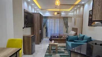 Apartamento Familiar | 1 quarto, cofre no quarto, quartos insonorizados, Wi-fi grátis
