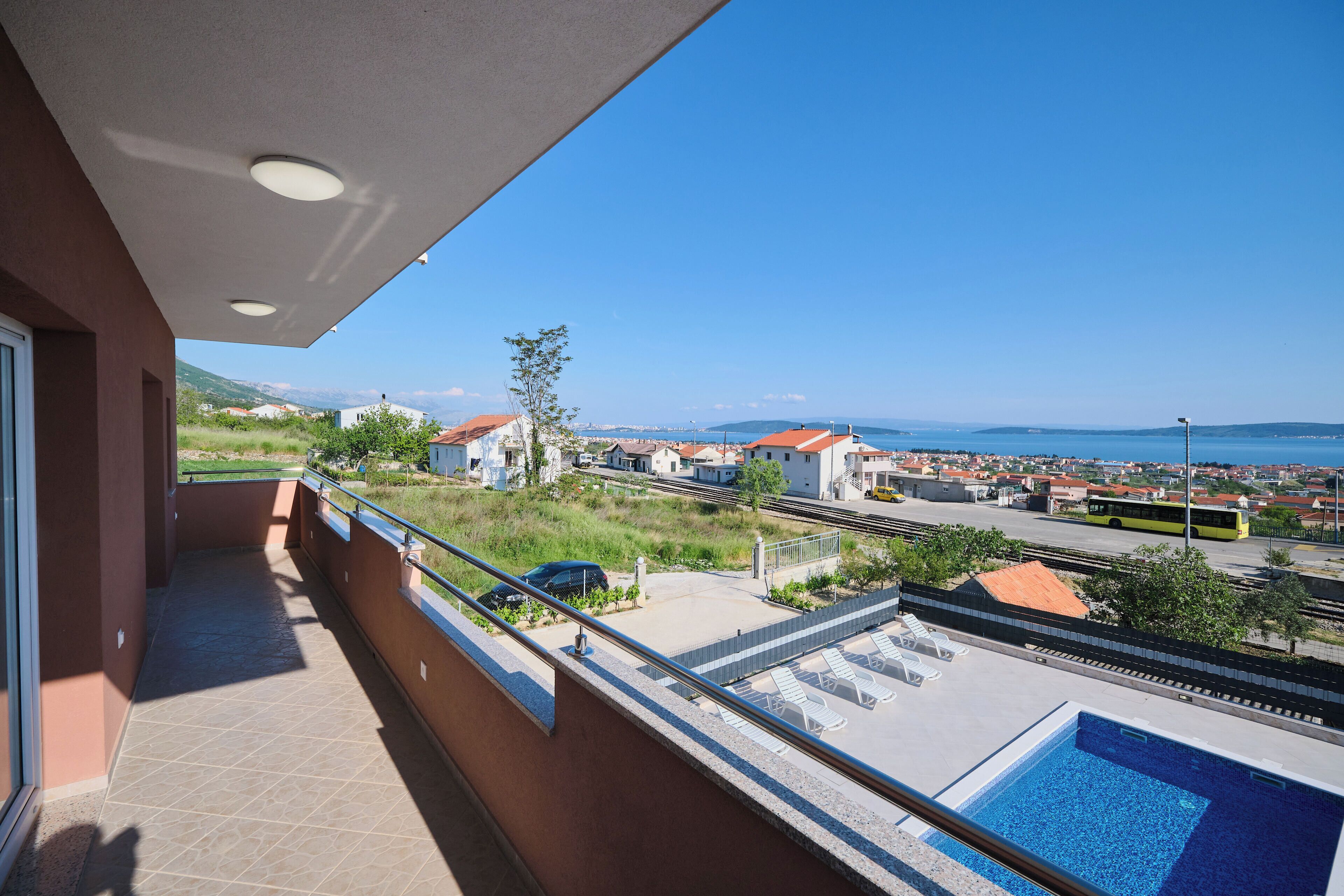 Villa, piscina privativa, vista para o mar | Terraço/pátio interior
