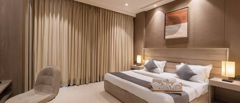 Quarto de Luxo, Vista para a cidade | 1 quarto, lençóis de algodão egípcio, roupa de alta qualidade