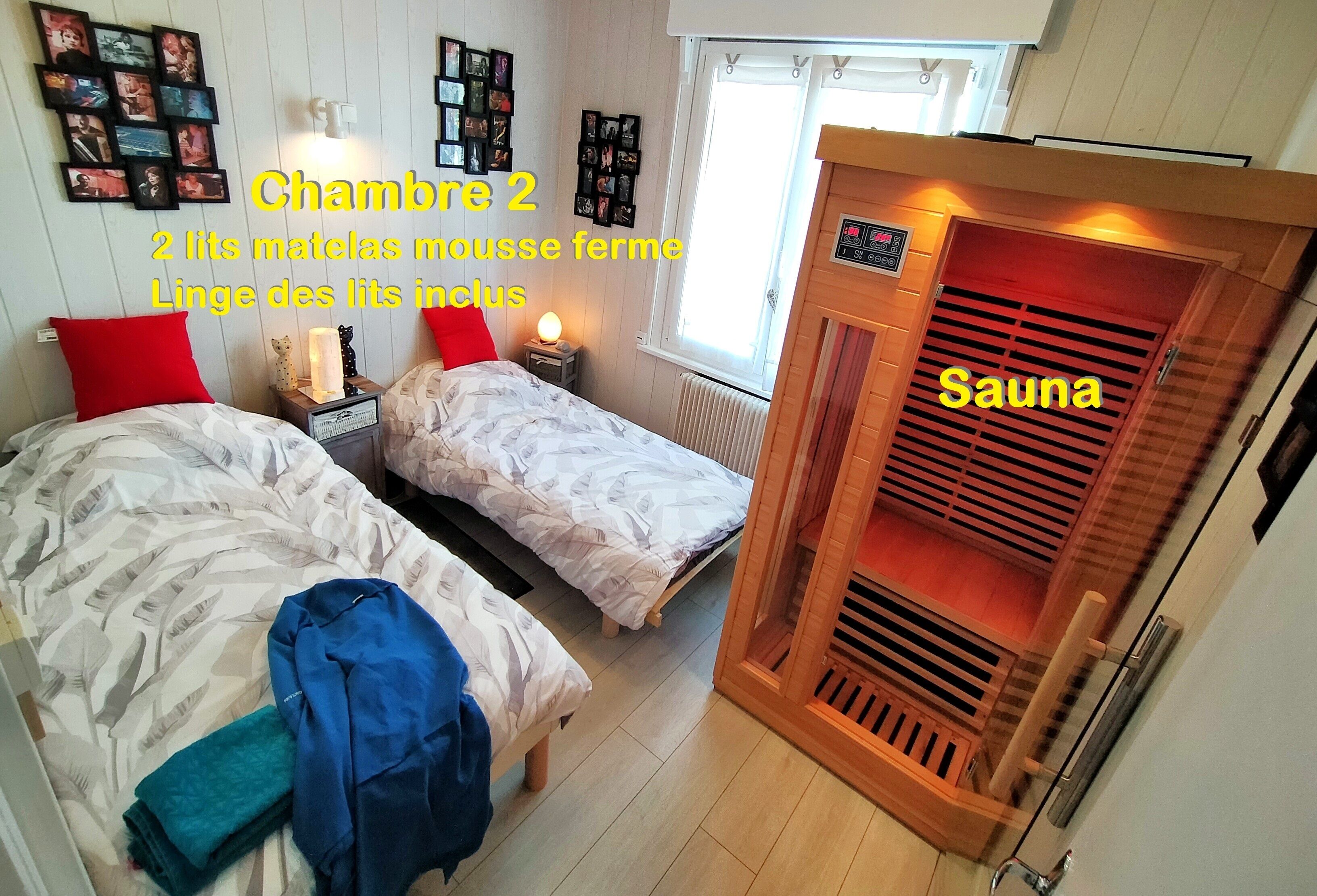 Appart Clim 2 Chambres 4 Lits + Sauna. 5mn/plage. 9 Nuits Maxi - Bergues