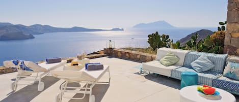 Dúplex Lua de Mel, 2 quartos, vista para o mar, no piso executivo | Terraço/pátio interior