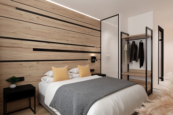 Quarto Design, 2 camas individuais, ar condicionado, Vista para a cidade | Quartos insonorizados, Wi-fi grátis, roupa de cama fornecida