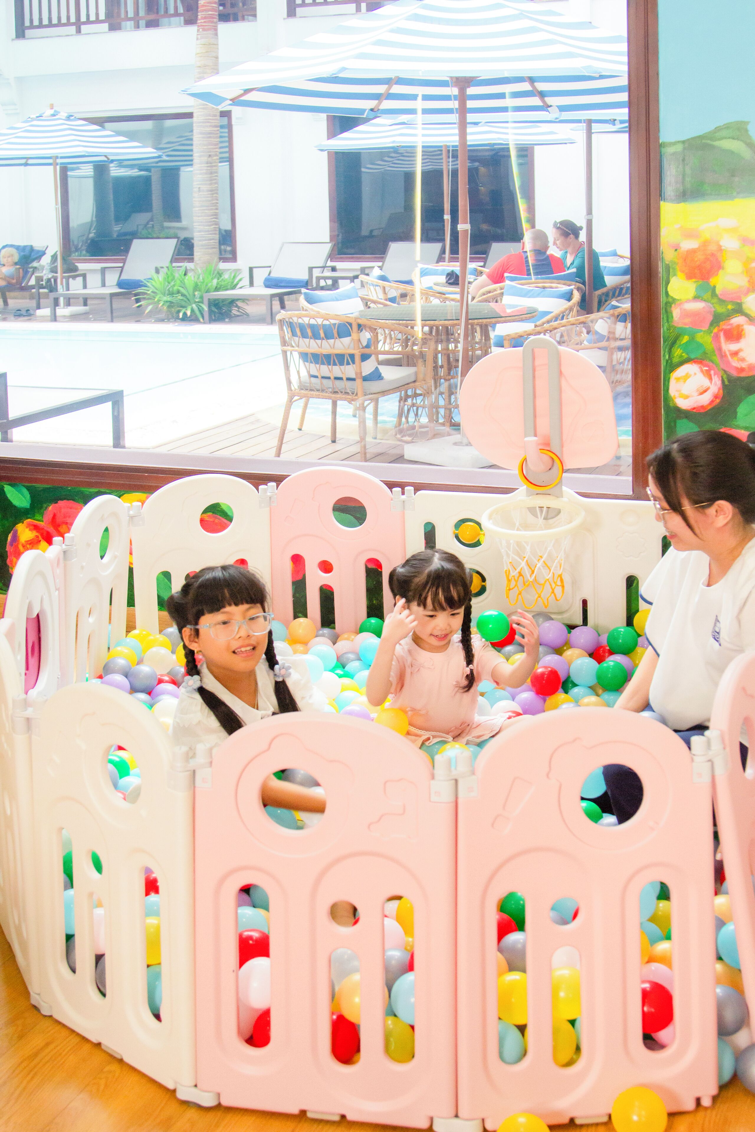 Área de recreio para crianças (coberta)