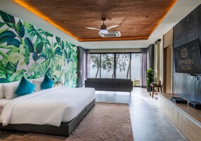 Villa Familiar, 2 quartos, em frente à praia | Minibar, cofre no quarto, secretária 