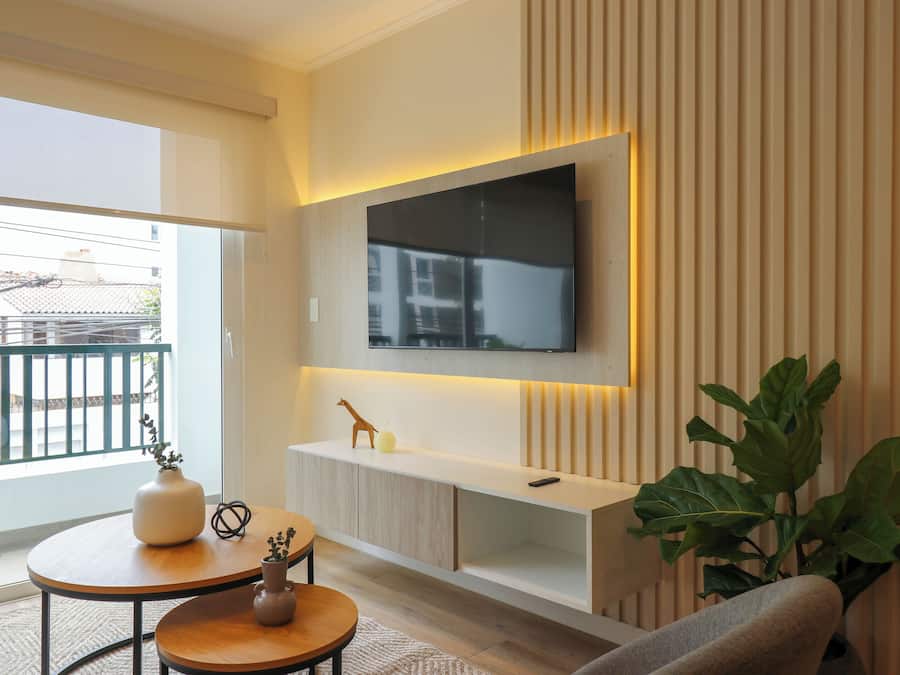 Apartamento, 2 quartos (206) | Sala de estar | Smart TV de 40 polegadas com canais por cabo