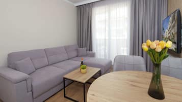 One Bedroom with Street View | Sala de estar | Televisor LCD