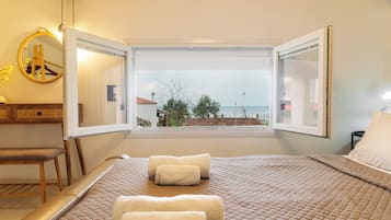 Apartamento Deluxe, vista para o mar (Carmen) | 2 quartos, quartos insonorizados, ferro/tábua de engomar, Wi-fi grátis