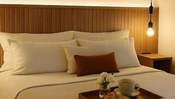 Quarto Duplo Básico | Lençóis de algodão egípcio, roupa de alta qualidade, minibar