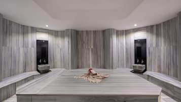 Banho turco/hammam, tratamentos corporais, esfoliação corporal