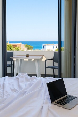 Duplex, vista para a praia | 1 quarto, Wi-Fi de cortesia, roupa de cama