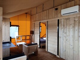 Barraca | 6 quartos, individualmente mobiliados, roupa de cama