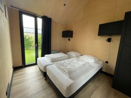 Chalé | 2 quartos, individualmente mobiliados, roupa de cama