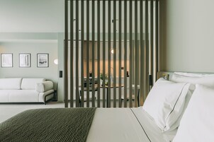 Estúdio Exclusivo, vista para o jardim | Cofre no quarto, cortinas/cortinados opacos, quartos insonorizados