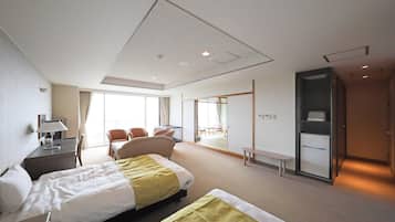 Quarto luxo, para não fumantes (Japanese-Western-Style) | Roupas de cama premium, camas com colchões pillow-top