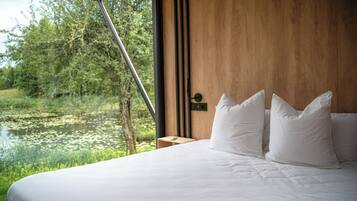 Lodge Duo - Panoramic View On The Pond | Roupa de cama fornecida