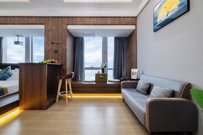 Suíte grand, vista para a cidade | Roupas de cama premium
