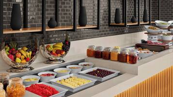 Pequeno-almoço tipo buffet diário (60 SAR por pessoa)