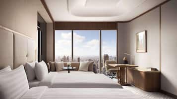 Quarto duplo club, vista para a cidade (Horizon) | 1 quarto, cofres nos quartos, individualmente decorados