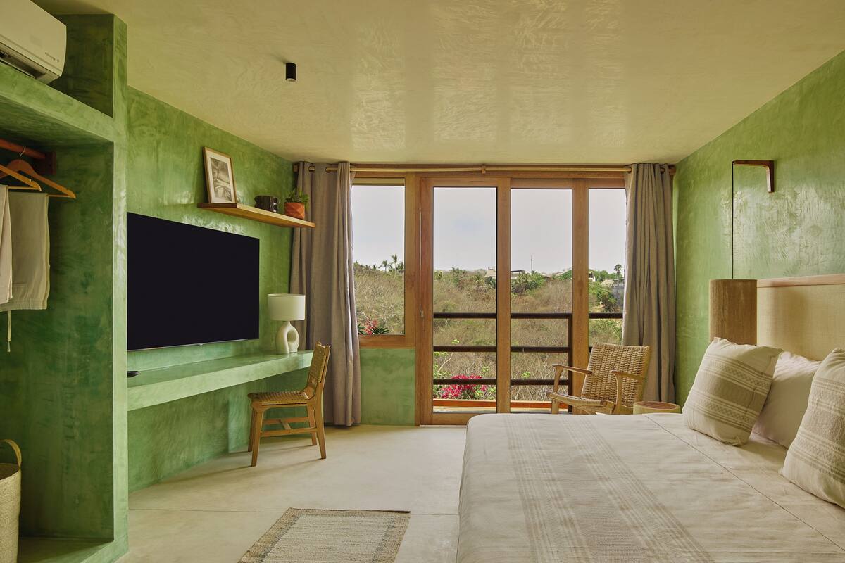 Rooftop suite king/Plunge pool | Roupa de alta qualidade, camas de colchão viscoelástico 