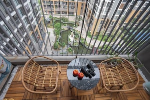 Apartamento empresarial, 1 quarto | Terraço/pátio