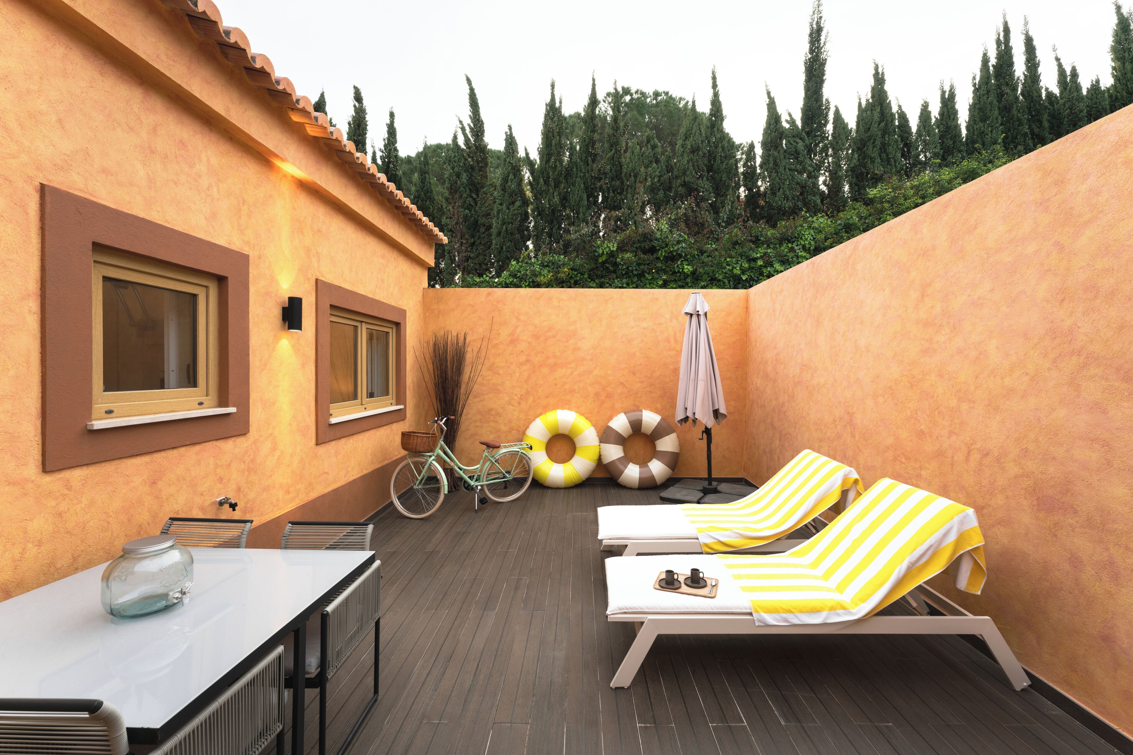 Suite Superior, 1 cama queen-size, terraço, vista para o jardim | Terraço/pátio interior