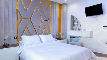 Apartamento luxo, vista para o jardim | 2 quartos, ferros/tábuas de passar roupa, Wi-Fi de cortesia