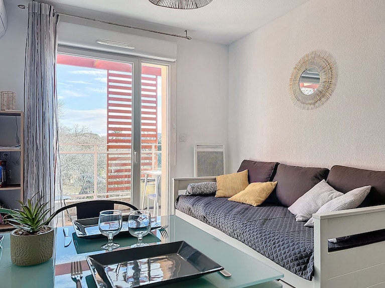 Cozy 1-bedroom Apartment With Pool, Terrace & Elevator In Argelès-sur-mer, Sleeps 4 - Argelès-sur-Mer