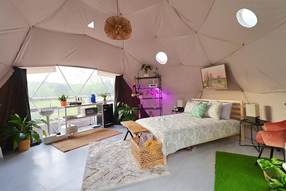 Secluded Texas Glamping Dome with AC, East Texas - Cass County | Vrbo