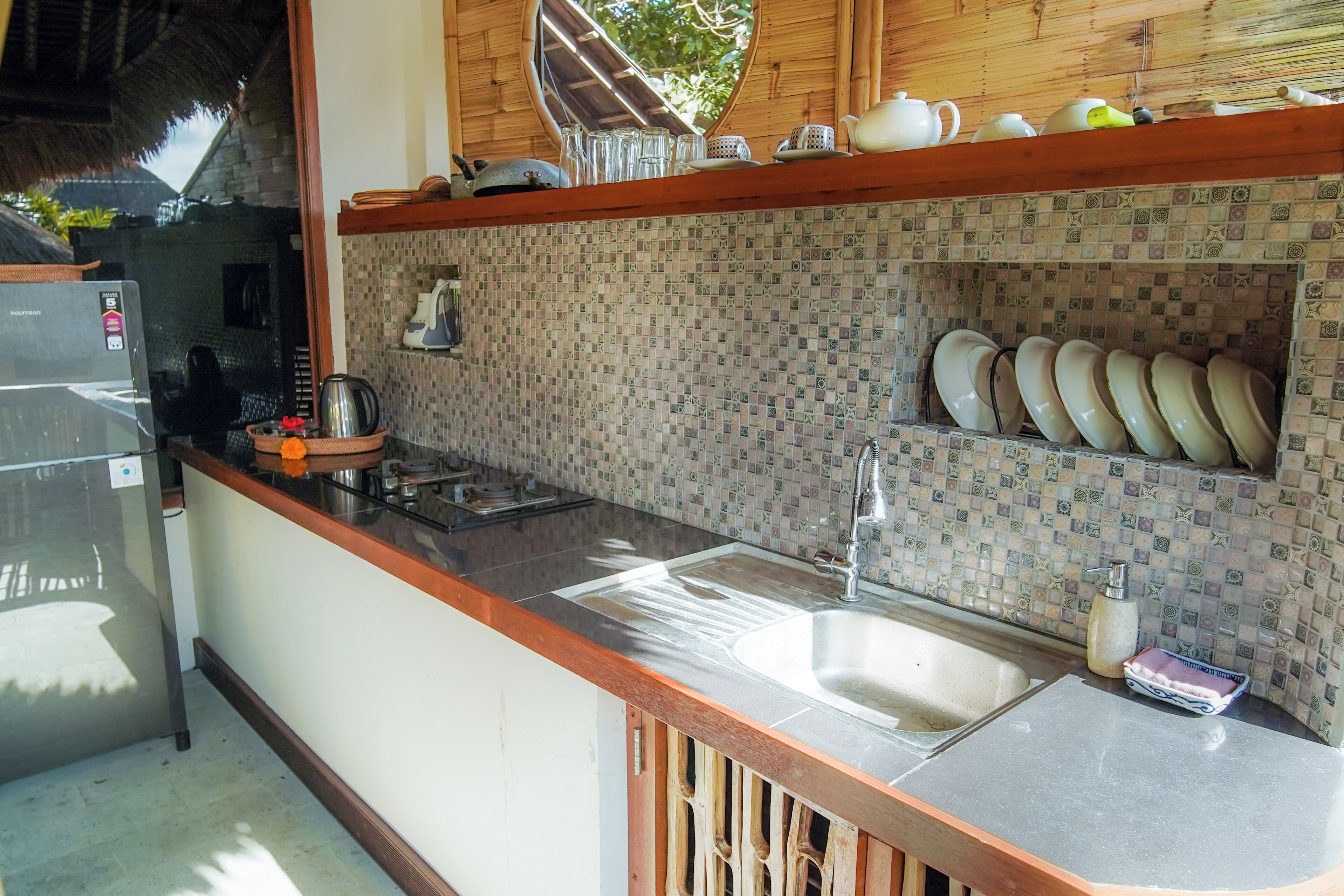 Villa, 2 quartos, vista para o jardim | Cozinha privada | Minifrigorífico, uma cafeteira/bule, uma chaleira elétrica 