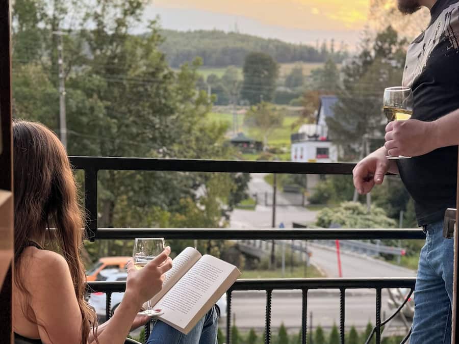 Apartamento premium, sacada, vista para a montanha | Terraço/pátio