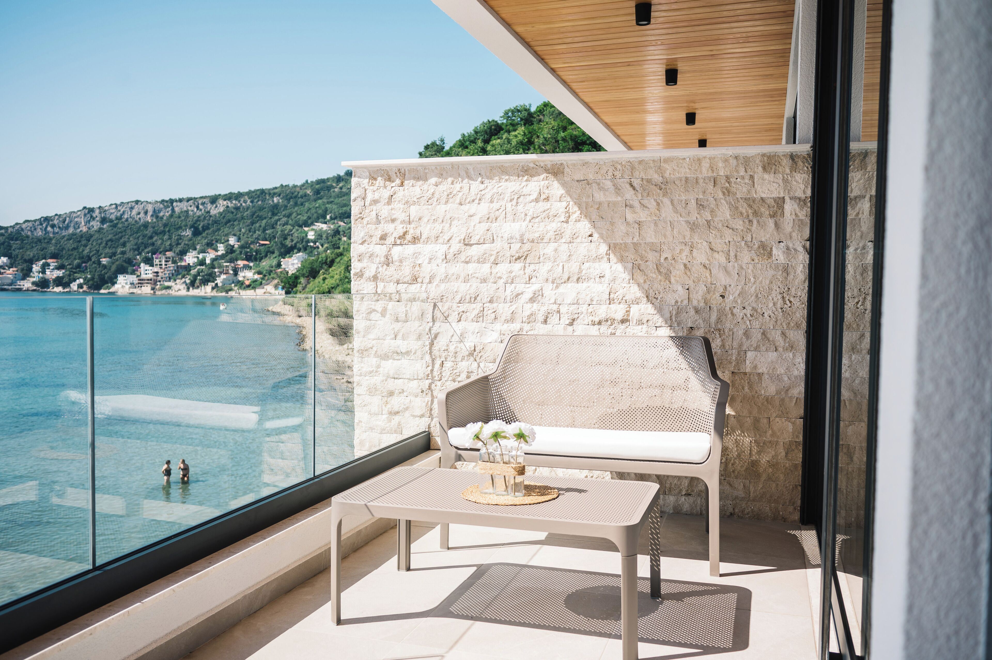 Apartamento Deluxe, vista para o mar | Terraço/pátio interior