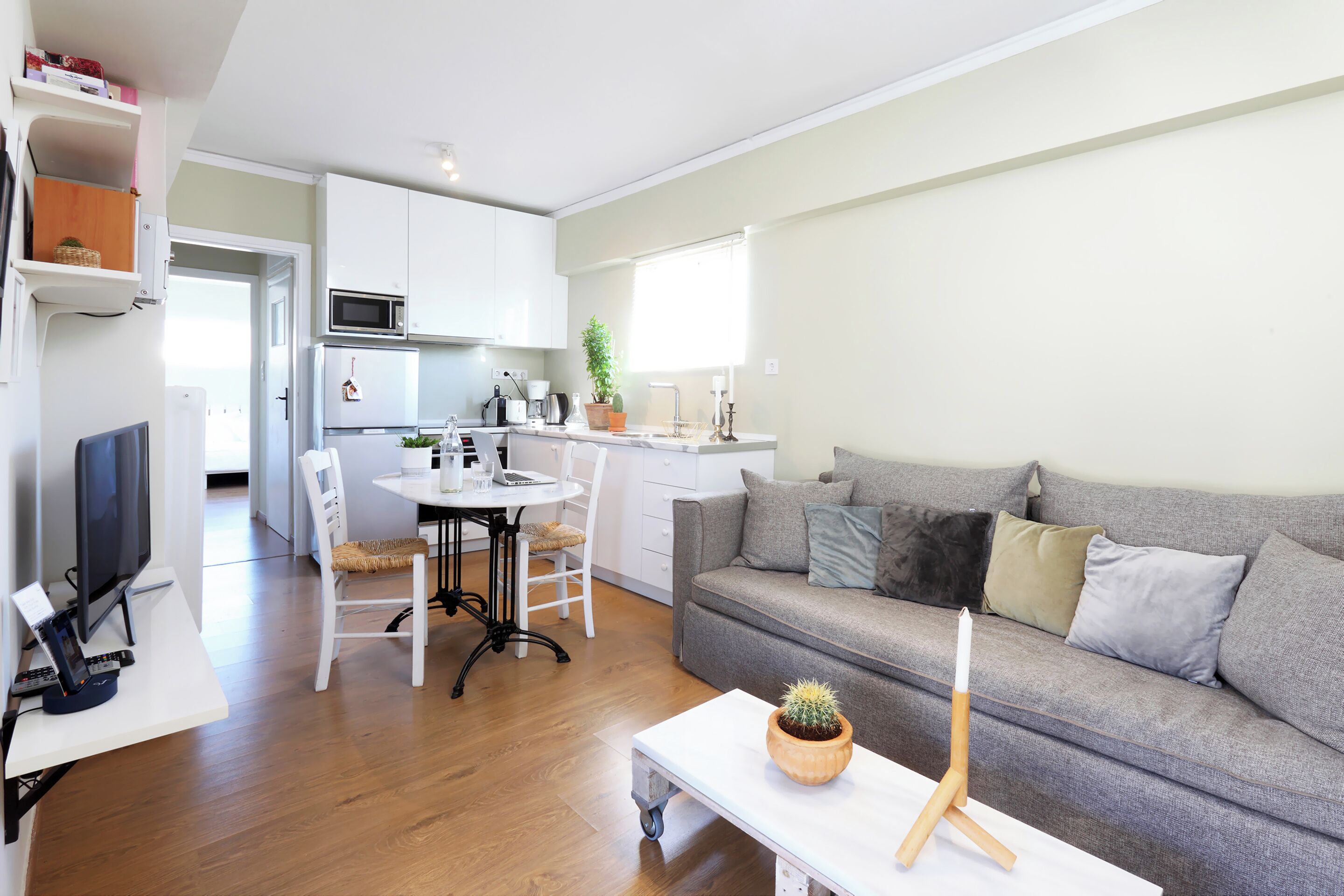 Apartamento panorâmico, vista para a cidade | Área de estar