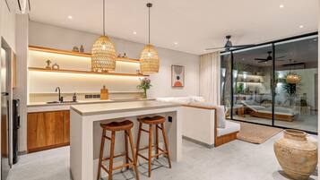 Villa Deluxe, não fumadores, pátio | Cozinha privada