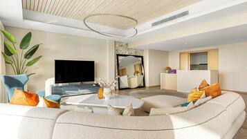 Casa geminada superior | Área de estar | Smart TV 50 polegadas com canais digitais