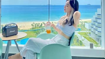 Quarto Deluxe, vista para a praia | Vista para a praia ou o mar