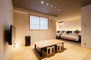 Apartamento Deluxe, 2 camas de casal, não fumadores | Refeições no quarto