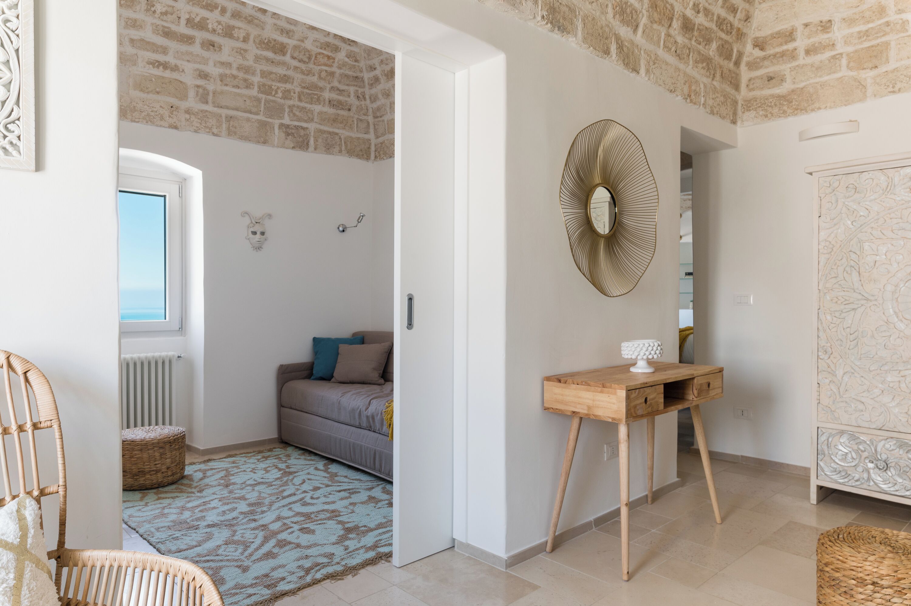 Apartamento, vista para o mar | Área de estar