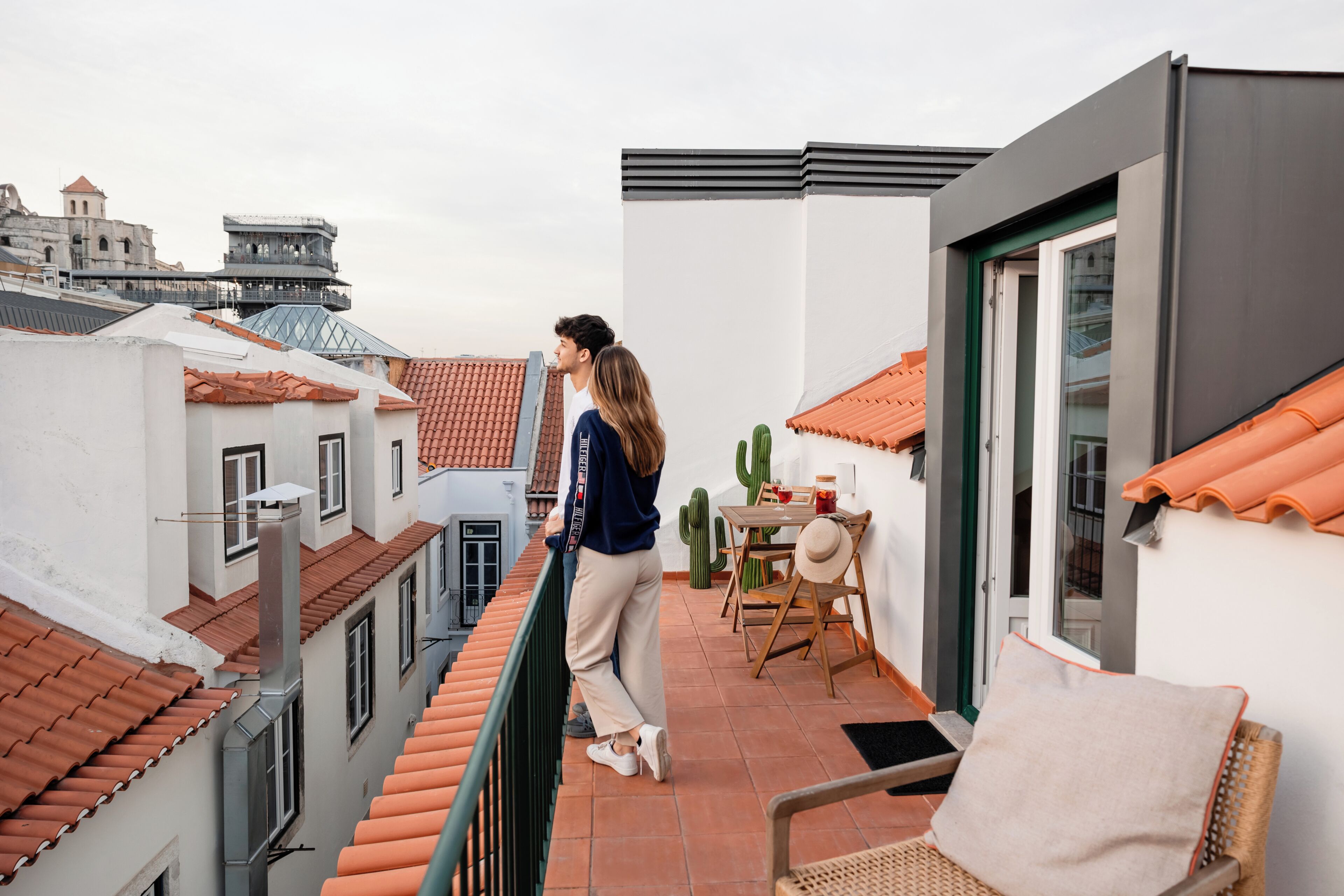 Estúdio Panorâmico, 1 Cama Queen, Terraço, Vista da Cidade (6º andar e sem elevador) | Terraço/pátio interior