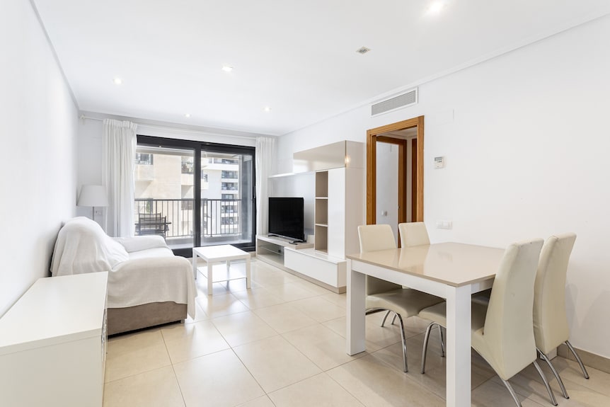 Apartamento 'Valencia Playa' Con Vistas Al Mar, Wi-fi Y Aire Acondicionado - Alboraya