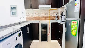 Apartamento | 1 quarto, frigobar, escrivaninha, espaço de trabalho para notebook